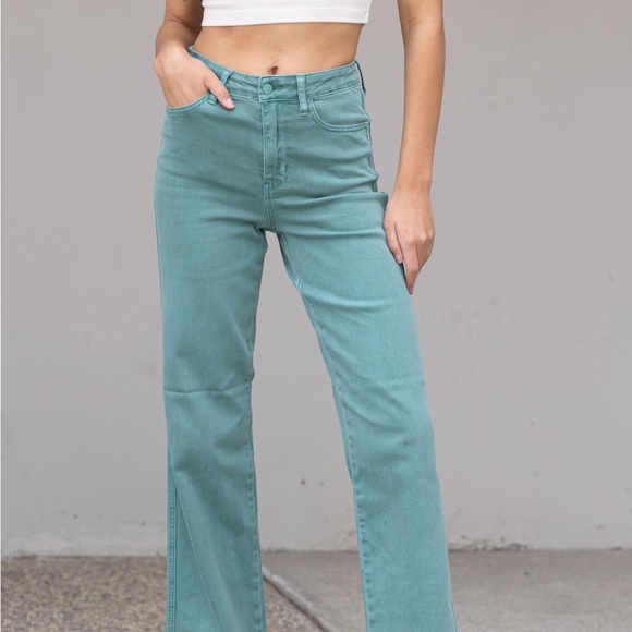 Judy Blue | Jeans | Judy Blue Straight Leg Teal Pocket Jeans | Poshmark